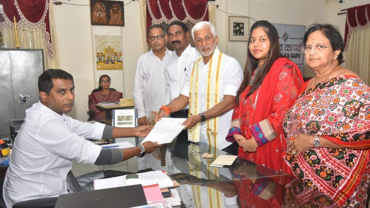 Vijaya Sai Reddy files nomination for Nellore LS seat, thanks Jagan for the opportunity - The Hindu